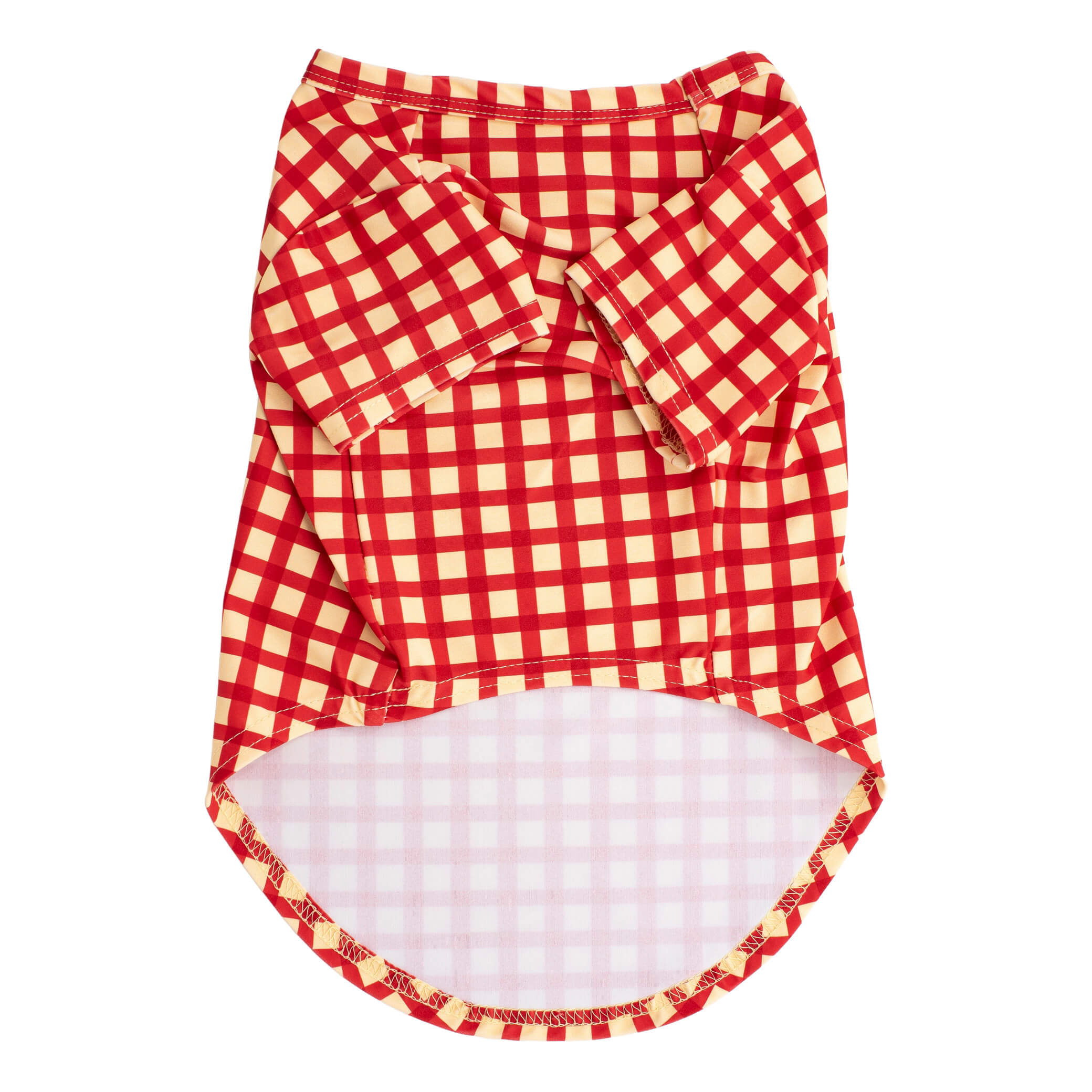 Red Gingham UPF 50 dog rash shirt – Vibrant Hound